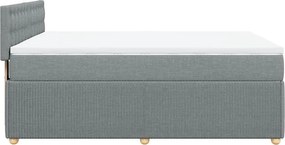 Box spring postel s matrací světle šedá 140 x 190 cm textil 3287465