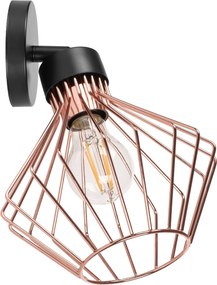 Toolight - Nástěnná lampa 1xE27 392180, růžové zlato-černá, OSW-08559