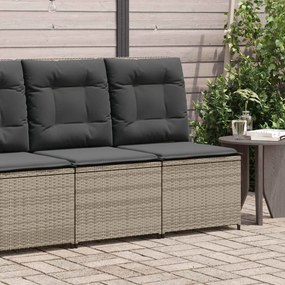 Zahradní sofa s polštářem Šedá polyratan 3394478