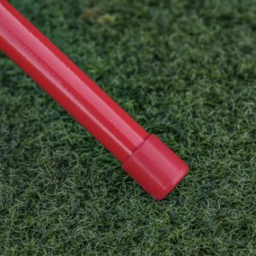 Outsunny Dětská zahradní sada stolu a židlí s piknikovou skládací sadou pro děti se slunečníkem s nastavitelnou výškou 100-125 cm, design berušky