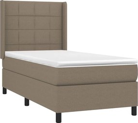 Box spring postel s matrací taupe 100 x 200 cm textil 3131413