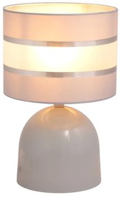 Stolní lampa HELEN 1xE27/15W/230V šedá/stříbrná
