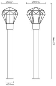 Globo 31357 - Venkovní lampa HORACE 1xE27/15W/230V IP44