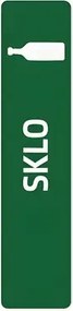 Alda Samolepka pro odpadkový koš TITAN sklo zelená / Samolepka / 17 x
