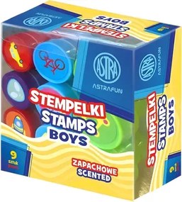 ASTRA Voňavá razítka Boys / 9 ks / vonící inkoust / pro děti