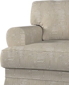 Potah na křeslo IKEA Ekeskog barva béžová látka pletený vzor, vzorované