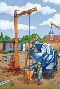 SCHMIDT Puzzle Na staveništi / 3x24 dílků / 26,3 x 17,8 cm