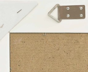 Nástěnné zrcadlo barokní styl 60 x 40 cm bílé 320328