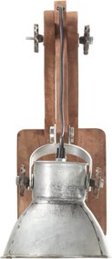 Nástěnná lampa industriální styl stříbrná kulatá E27 320575