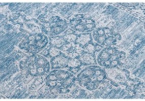 koberec SISAL LOFT 21213 Ornament modrý / stříbrný / slonová kost velikost 200x290 cm | krásné koberce cz