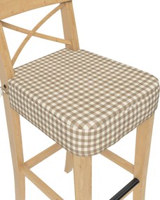 Sedák na židli IKEA Ingolf - barová barva béžová látka vzorované
