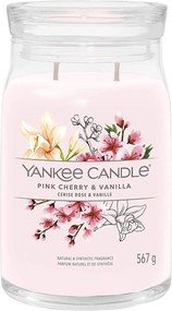 Yankee Candle vonná svíčka Signature ve skle velká Pink Cherry & Vanilla 567g