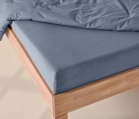Tchibo - Žerzejové napínací prostěradlo, standardní velikost, modrá