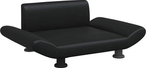 Pelíšek pro psy černý 70 x 45 x 28 cm umělá kůže 172001