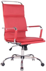 Kancelářská židle Sawston - umělá kůže | červená