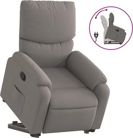 Zvedací polohovací křeslo taupe textil 3204832