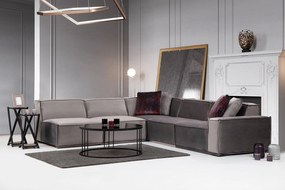 Designová rohová sedačka Valtina II šedá - levá