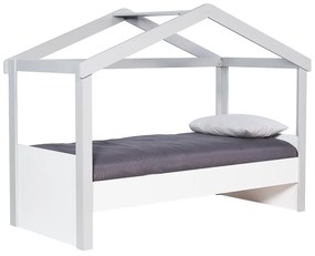 Domečková postel 90x200 Spencer - bílá/šedá