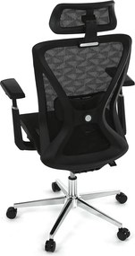 Ergonomická kancelářská židle NILS - černá síťovina