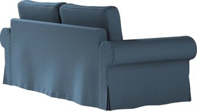 Potah na pohovku IKEA Backabro,  3-místná, rozkládací barva modrá látka pletený vzor