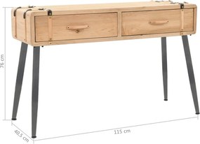 vidaXL Konzolový stolek masivní jedlové dřevo 115 x 40,5 x 76 cm [245772]