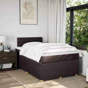 Box spring postel s matrací tmavě hnědá 120x200 cm textil 3289733