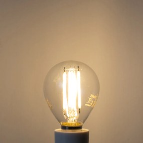 Sada 5 stmívatelných LED žárovek E14 Filament G45 čirá 4W 470 lm 2700K