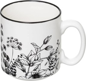 Keramické šálky na stojanu FLORAL, 240 ml, 4 ks