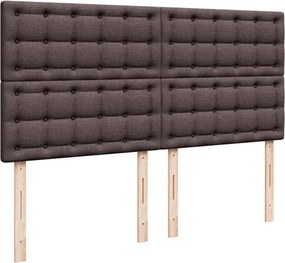 Box spring postel s matrací tmavě hnědá 180x200 cm textil 3291376