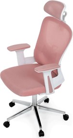 Ergonomická kancelářská židle EMILIE - růžová síťovina