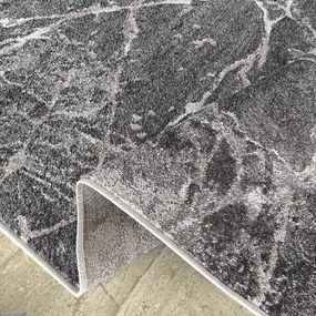 DY Šedý koberec s mramorovým vzorem Panamero 25 Rozměr: 60x100 cm