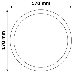 Prémiový přisazený LED panel 12W 950lm, denní, kruhový, 3 roky