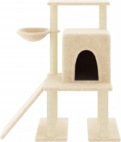 Škrabadlo pro kočky se sisalovými sloupky krémové 96,5 cm 172076