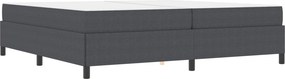 Rám postele s matrací Tmavě šedá 200 x 200 cm textil 3399141