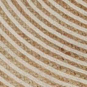 Ručně vyrobený koberec z juty spirálový design bílý 90 cm 133716