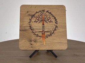 Li-Go "Symbol prstenu" lampa 19x19cm provedení povrchu: dub