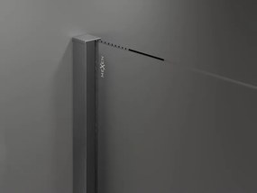 Mexen Velar, sprchový kout s posuvnými dveřmi 100(dveře) x 80(stěna) cm, 8mm čiré sklo, grafitová matná, 871-100-080-01-66