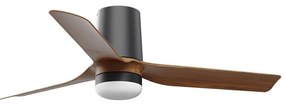 FARO Barcelona FARO 33835WT-1TW-LED Stm. vent.MINIPUNTTUB S 10W/230V hnědá/černá pr.90 cm WT+DO 33835T1TW