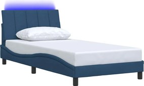 Rám postele bez matrací Hanko modrá 100x200 cm textil 3310446