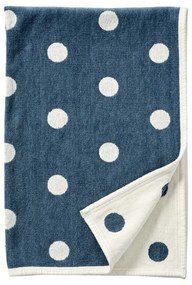 Dětská deka chenille Dots blue 140x90, Klippan Švédsko Modrá