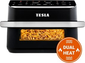 TESLA AirCook DualHeat QD575 XXL - multifunkční duální digitální horkovzdušná fritéza