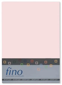 SCANquilt bavlněné prostěradlo FINO růžová 260 x 270 cm