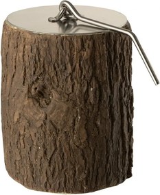 Stolní kulaté ohniště Fire Pit Round Trunk v designu kmene stromu – 10*10*12 cm