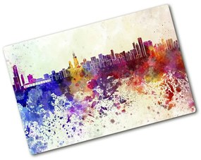 Wallmuralia Kuchyňská deska skleněná Barevné Chicago 80x52 cm