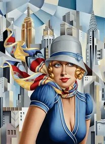 TREFL Dřevěné puzzle Art: Catherine Abel - Léto ve městě / 200 dílků /