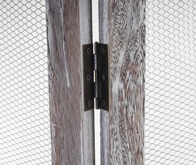 Paraván HWC-M66 s květináči - 170 × 180 × 22 cm - hnědošedá