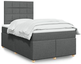Box spring postel s matrací tmavě šedá 120x190 cm textil 3291220