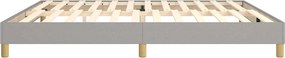 Rám postele s boxspringem světle šedý 200 x 200 cm textil 3120638