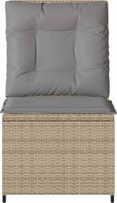 Zahradní sofa s polštářem Beige a šedá polyratan 3394479