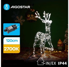Aigostar B.V. | Aigostar - LED Venkovní vánoční dekorace LED/3,6W/31/230V 2700K 120cm IP44 sob | AI0507